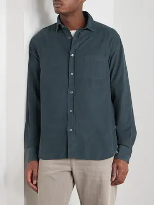 Hartford Paul Cotton-corduroy Shirt - Blue