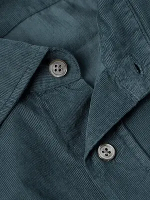 Hartford Paul Cotton-corduroy Shirt - Blue
