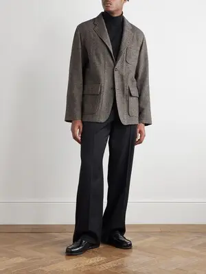 Hartford Joey Herringbone Wool-blend Blazer