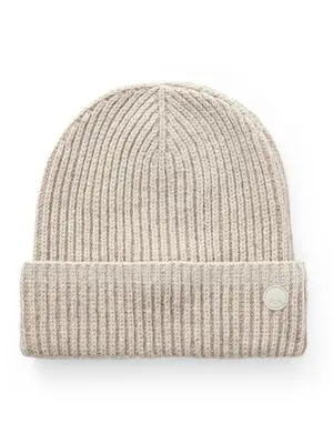 Folk Ribbed Wool-blend Beanie - Neutrals