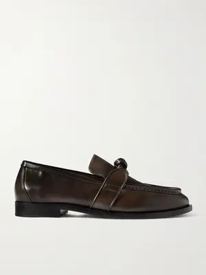 Bottega Veneta Astaire Knot-detailed Loafers - Brown