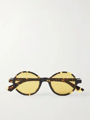 Bottega Veneta Round-frame Acetate Sunglasses - Tortoiseshell