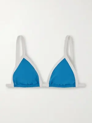 Marysia Porto Two-tone Triangle Bikini Top - Blue