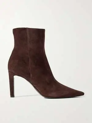 JIMMY CHOO Frankie 85 Suede Ankle Boots - Chocolate