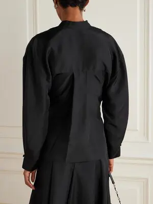 LIBEROWE Tie-detailed Silk Shirt