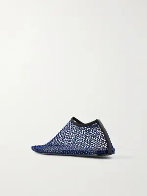 Christopher Esber Minette Crystal-embellished Ballet Flats - Blue