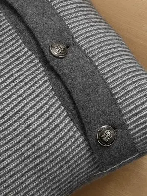 Brunello Cucinelli Button-detailed Ribbed Cashmere Cushion