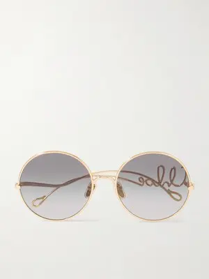 Chloé Iconic Round-frame Sunglasses - Gold