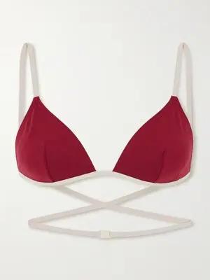 ERES Reinette Karen Two-tone Triangle Bikini Top - Red