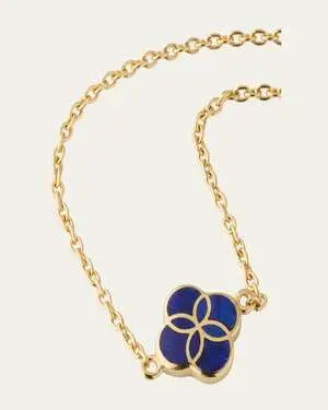 JAN LESLIE Single Petal Gemstone Station Necklace