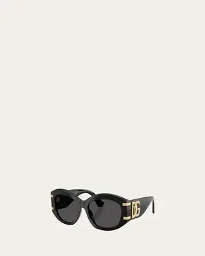 Dolce & Gabbana Dg4502 Oval Sunglasses - Black