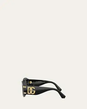 Dolce & Gabbana Dg4502 Oval Sunglasses - Black