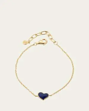 JAN LESLIE Heart Station Bracelet - Lapis