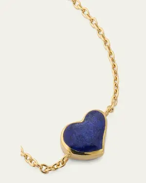 JAN LESLIE Heart Station Bracelet - Lapis