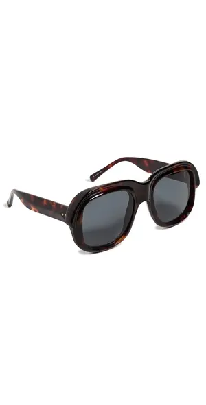 Dries Van Noten Round Sunglasses - Tortoiseshell/gold/grey