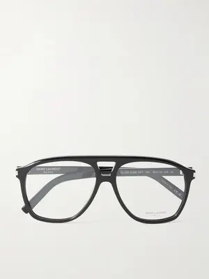 Saint Laurent Aviator-style Optical Glasses - Black