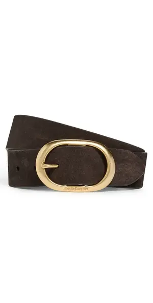 FAVORITE DAUGHTER Suede Jean Belt - Chocolate/antique