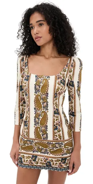 Cara Cara Belinda Mini Dress - Paisley Trail Ivory