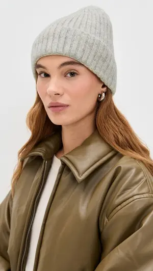 Hat Attack Ribbed Beanie - Heather Grey