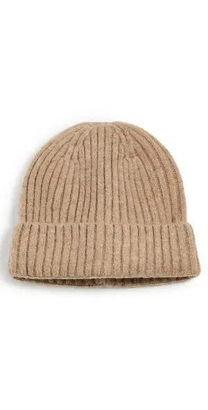Hat Attack Ribbed Beanie - Tan