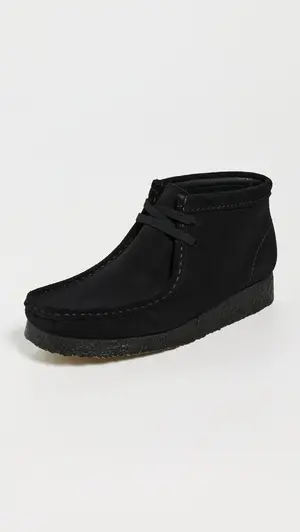 Clarks Wallabee Boots - Black Suede