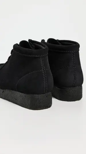 Clarks Wallabee Boots - Black Suede