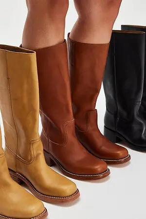 THE FRYE COMPANY Campus 14l Wide Calf Boots - Saddle