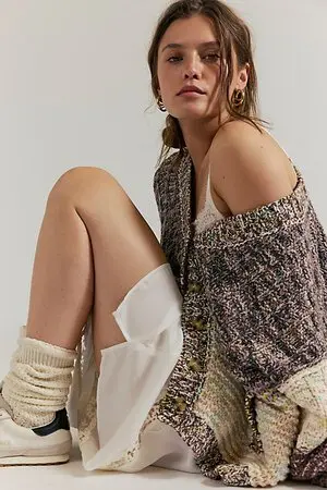 Free People Isabella Cardigen - Moonbeam Combo