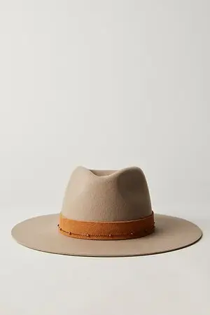 Free People Embellished Wide Brim Felt Hat