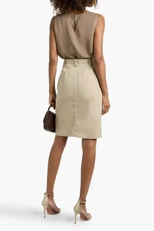 ANINE BING Zair Cotton-twill Skirt - Beige