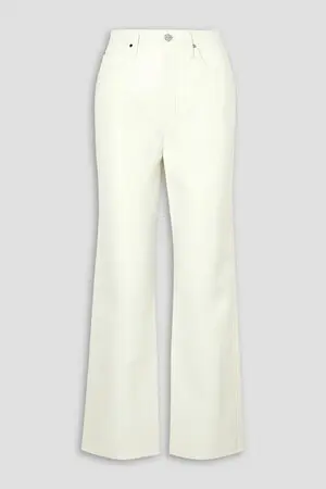 GOLDSIGN The Multi Stitch Leather-blend Straight-leg Pants