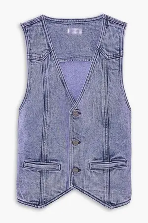 MOTHER The Masked Rider Denim Vest - Lavender