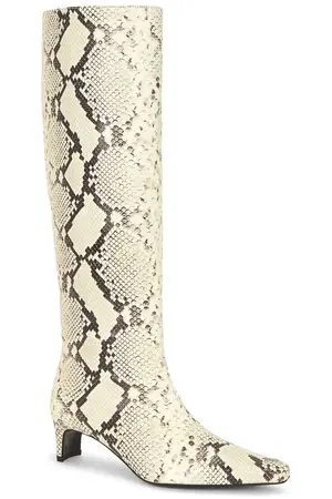 Staud Wally Snake-embossed Leather Boots