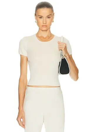 Eterne Rib Stitch Cashmere Baby Tee