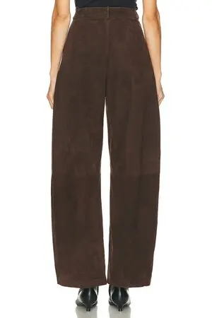 Nour Hammour Barrel Suede Pant