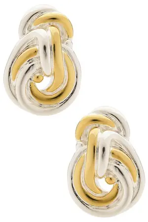 JULIETTA Knot Earrings - Silver & Gold