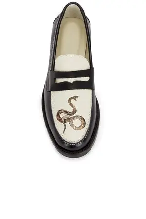 DUKE + DEXTER Wilde Penny Loafer - Snake