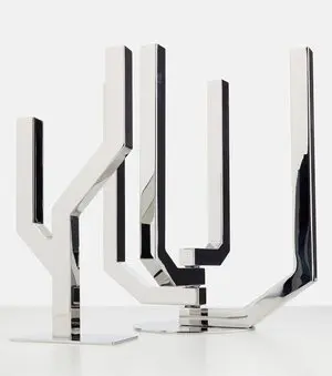 Christofle Arborescence Stainless Steel Candle Holder - Silver