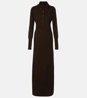TOM FORD Knitted Cashmere Maxi Dress - Brown