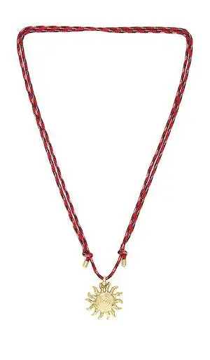 LUV AJ Ibiza Sun Pendant Necklace - Gold