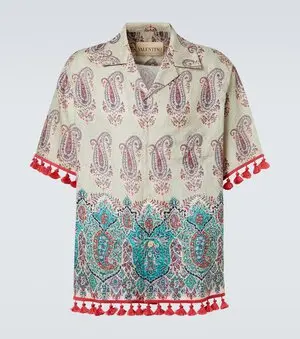 Valentino Garavani Paisley Linen Bowling Shirt - Multicoloured