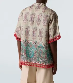 Valentino Garavani Paisley Linen Bowling Shirt - Multicoloured