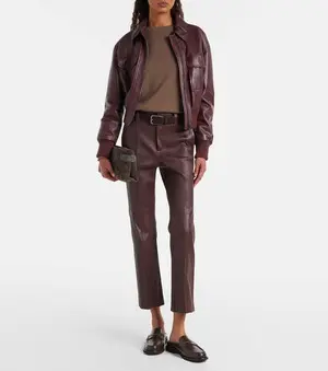 Brunello Cucinelli Leather Pants