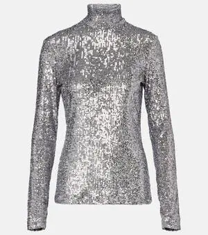 Rabanne Sequined Top - Silver
