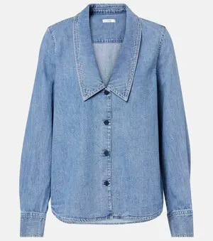 FRAME Low Collar Denim Shirt