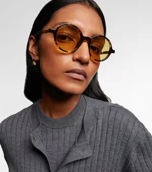 Bottega Veneta Round Frame Sunglasses - Yellow