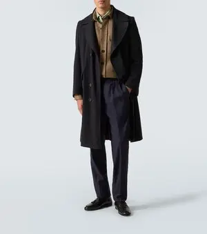Rubinacci Herringbone Wool Western Shirt
