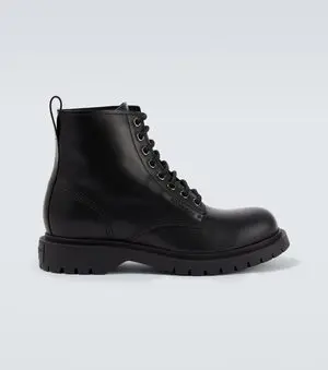 Givenchy Leather Lace-up Boots - Black