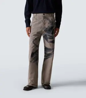 Dries Van Noten Printed Cotton Chinos