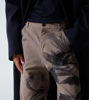 Dries Van Noten Printed Cotton Chinos